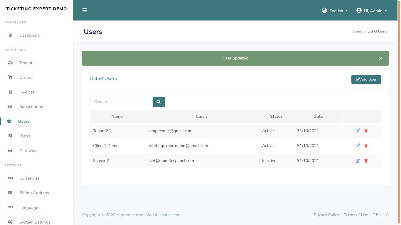 Ticketing Expert (SaaS) - Multi-Tenant Ticketing System by modulespanel